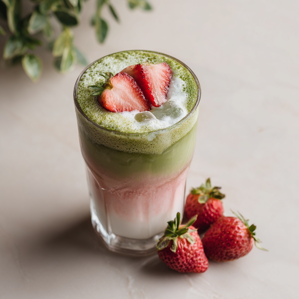 Strawberry Matcha Latte : Creamy, Refreshing & Naturally Sweet ...