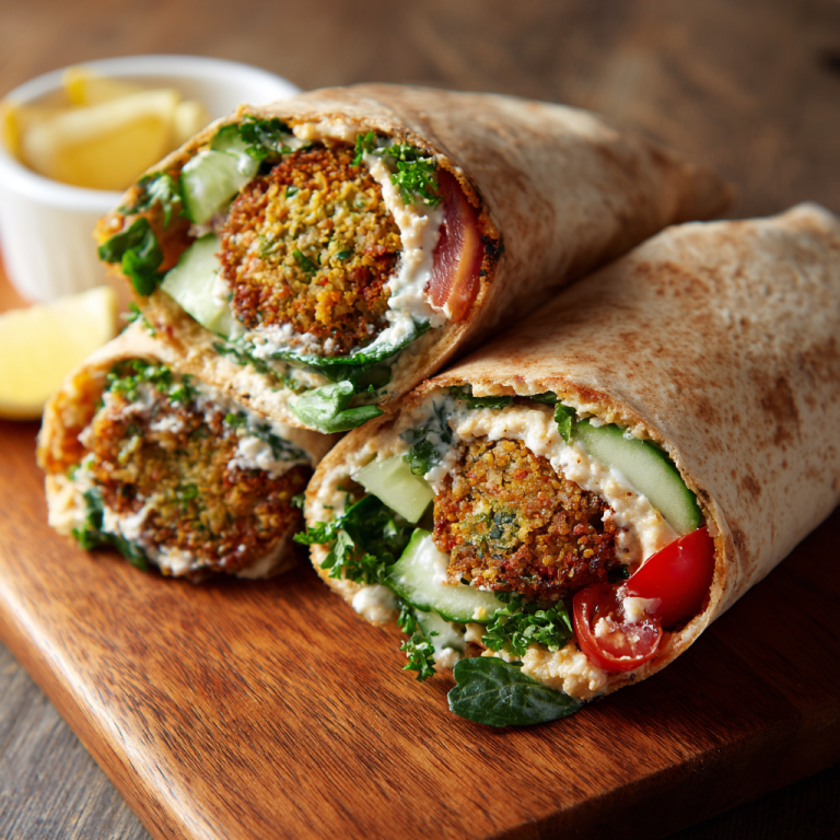 Mediterranean Falafel Wrap : Fresh, Crispy & Packed with Plant Power ...