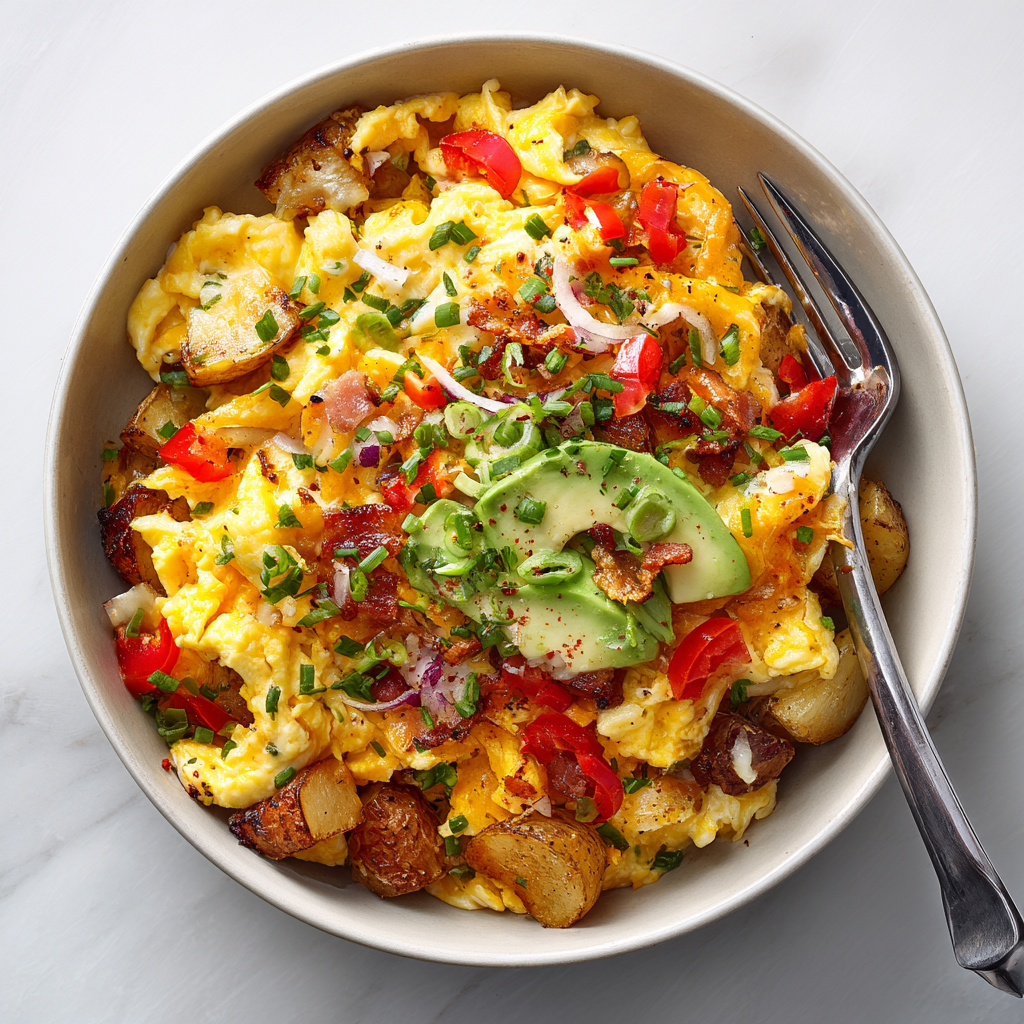 Loaded Scrambled Egg Bowls : Breakfast for Dinner Done Right - Kitchen ...